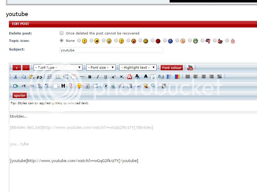 phpBB • youtube and bbvideo - Advanced BBCode Box 3
