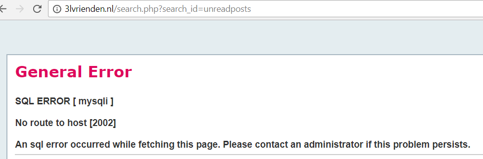 phpBB • [SOLVED] User N already has more than 'max_user_connections' active connections [1203]
