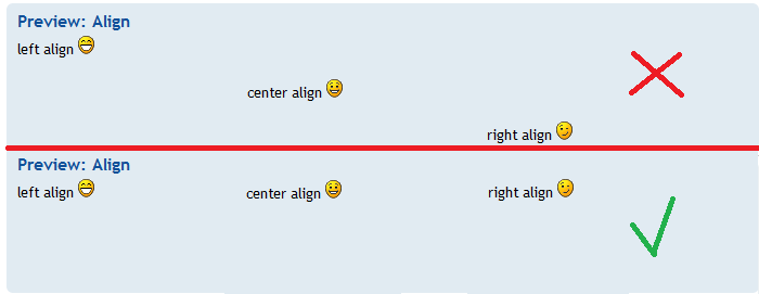 phpBB • Question about left, right and center alignment BBCodes.