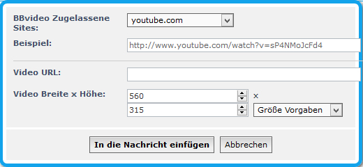 phpBB • Problems with the bbvideo tag - Advanced BBCode Box