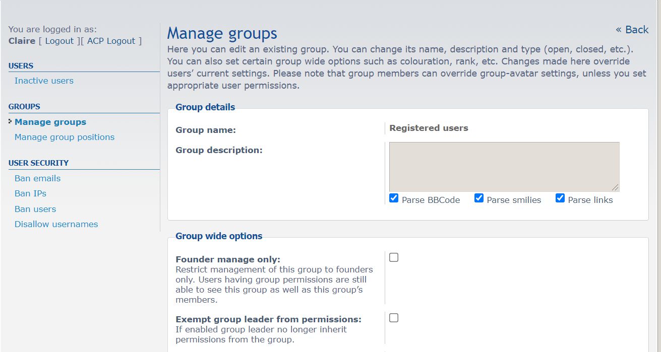 phpBB • Changing User to Admin