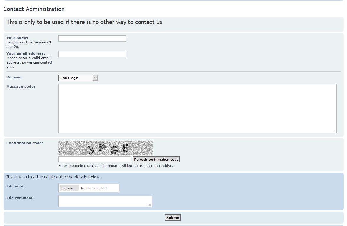 phpBB • [CDB] Contact Admin